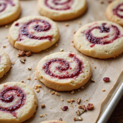 Raspberry Swirl Shortbread Cookies - Somonday